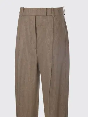 RÓHE High-waisted Striped Wool Blend Straight Trousers