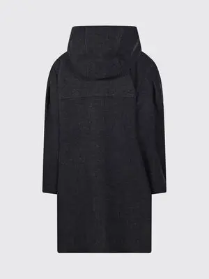 GANNI Long Hooded Wool And Cashmere Blend Duffle Coat
