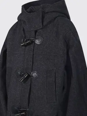 GANNI Long Hooded Wool And Cashmere Blend Duffle Coat