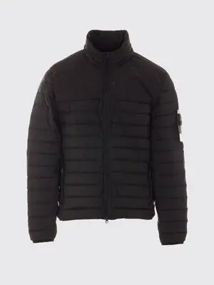 Stone Island Short Water-repellent Recycled Nylon Down Jacket With High Neck - Black