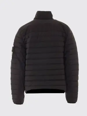 Stone Island Short Water-repellent Recycled Nylon Down Jacket With High Neck - Black