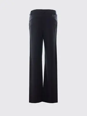Liu Jo High-waisted Straight-leg Stretch Jersey Trousers With Rhinestone Logo - Black