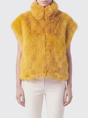 Pinko Faux Fur Gilet With Funnel Neck