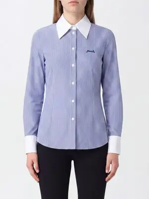 Pinko Striped Shirt With Contrast Collar
