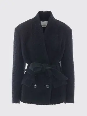 Isabel Marant Étoile Double-breasted Wool And Alpaca Short Coat With Belt - Black