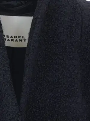 Isabel Marant Étoile Double-breasted Wool And Alpaca Short Coat With Belt - Black