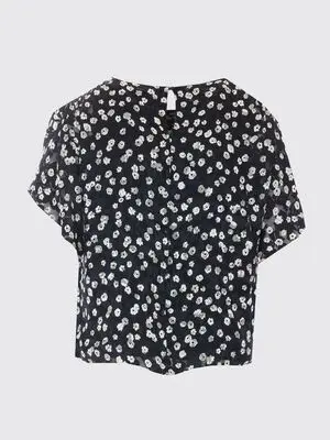 Isabel Marant Étoile Floral Print Silk-blend Short-sleeve Blouse
