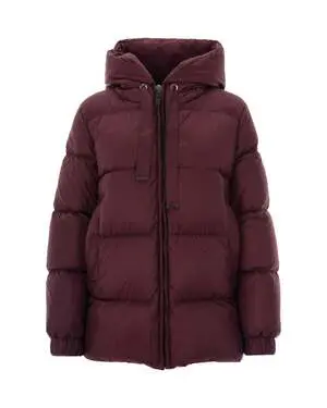 Max Mara Quilted Hooded Puffer Jacket - Bordeaux