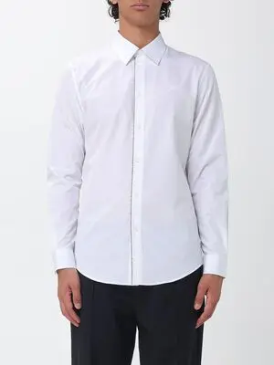 Burberry Slim Fit Cotton Poplin Shirt With Tone-on-tone Ekd Logo