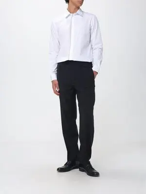 Burberry Slim Fit Cotton Poplin Shirt With Tone-on-tone Ekd Logo