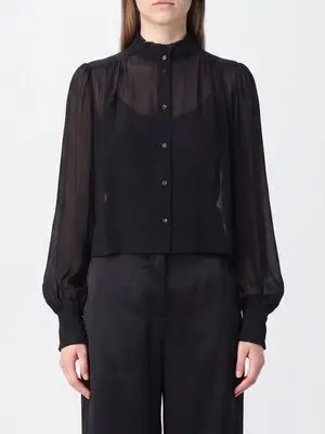 TWINSET Pleated Button-up Shirt With Ruffle Collar