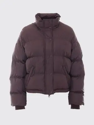 COURREGES Quilted Funnel-neck Short Puffer Jacket In Wool And Polyester Blend