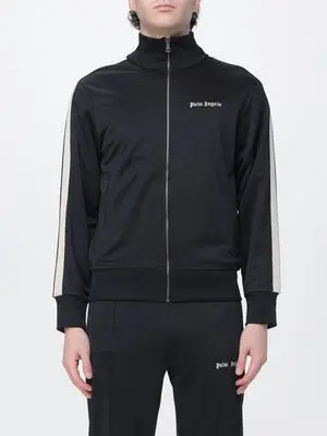 Palm Angels Technical Fabric Zip-up Sweatshirt With High Neck