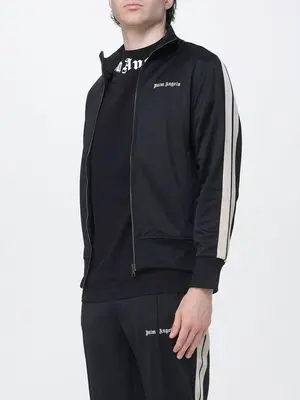 Palm Angels Technical Fabric Zip-up Sweatshirt With High Neck
