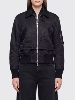 Sacai Cotton-blend Bomber Jacket With Classic Collar And Zip Closure Black