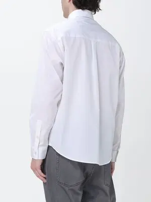 Palm Angels Long-sleeved Cotton Shirt With Contrast Logo
