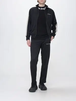 Palm Angels Slim Fit Technical Fabric Track Trousers With Logo