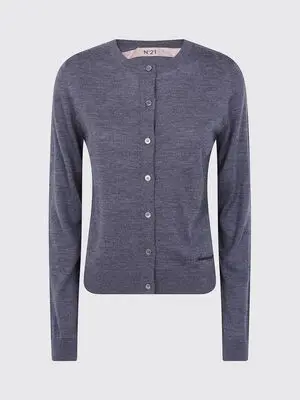 N° 21 Slim Fit Crewneck Cardigan In Pure Wool