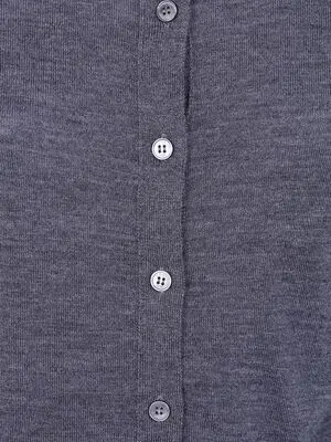 N° 21 Slim Fit Crewneck Cardigan In Pure Wool