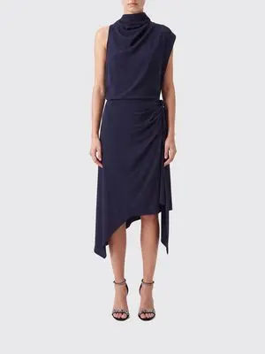 N° 21 One-shoulder Asymmetrical Draped Midi Dress In Viscose