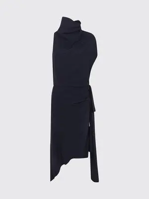 N° 21 One-shoulder Asymmetrical Draped Midi Dress In Viscose