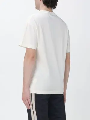 Palm Angels Cotton T-shirt With Printed Logo And Dropped Shoulders - White