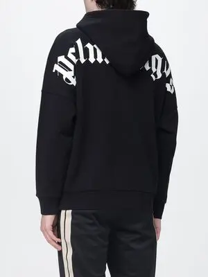 Palm Angels Cotton Hoodie With Logo And Pouch Pocket