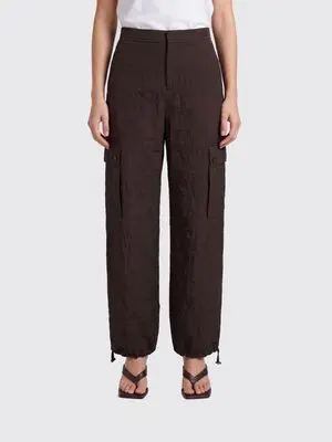 TWINSET High-waisted Viscose Blend Cargo Trousers With Drawstring
