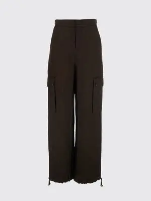 TWINSET High-waisted Viscose Blend Cargo Trousers With Drawstring