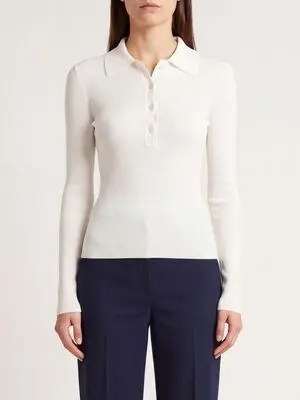 PAROSH P.a.r.o.s.h. Slim Fit Long-sleeved Pure Wool Polo