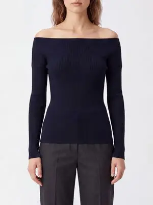 PAROSH P.a.r.o.s.h. Slim Fit Pure Wool Jumper With Straight Neckline And Dropped Shoulders