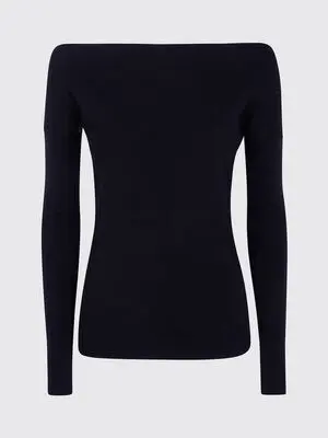 PAROSH P.a.r.o.s.h. Slim Fit Pure Wool Jumper With Straight Neckline And Dropped Shoulders