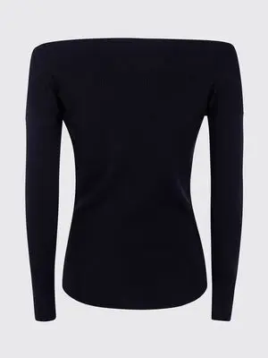 PAROSH P.a.r.o.s.h. Slim Fit Pure Wool Jumper With Straight Neckline And Dropped Shoulders