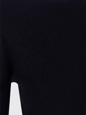 PAROSH P.a.r.o.s.h. Slim Fit Pure Wool Jumper With Straight Neckline And Dropped Shoulders