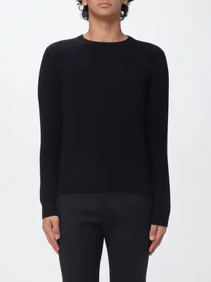 Malo Pure Cashmere Crewneck Jumper With Ribbed Trims - Black