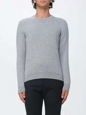 Malo Pure Cashmere Crewneck Jumper With Ribbed Trims - Grey
