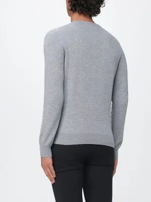 Malo Pure Cashmere Crewneck Jumper With Ribbed Trims - Grey