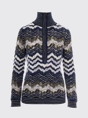 Missoni Slim Fit Multicolour Zig-zag Wool Turtleneck Jumper