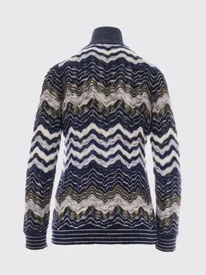 Missoni Slim Fit Multicolour Zig-zag Wool Turtleneck Jumper