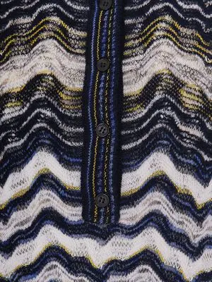 Missoni Slim Fit Multicolour Zig-zag Wool Turtleneck Jumper