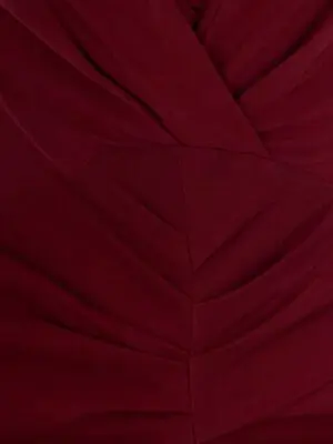 Isabel Marant Étoile Draped Viscose Midi Sheath Dress - Burgundy