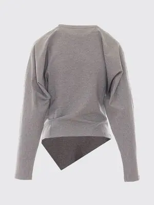 GANNI Asymmetric Long-sleeved Organic Cotton T-shirt - Striped