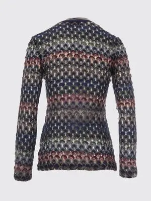 Missoni Slim Fit Multicolour Striped Cardigan With Lurex Yarn