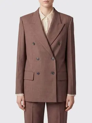 Erika Cavallini Double-breasted Pure Virgin Wool Blazer With Peak Lapels