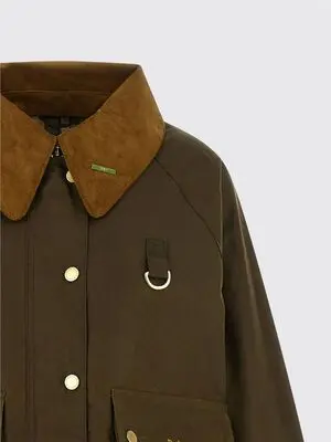 Barbour Modern Spey Cropped Waxed Cotton Jacket With Velvet Collar
