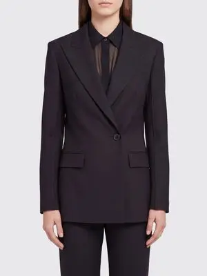 Erika Cavallini Double-breasted Wool-blend Blazer With Peak Lapels - Black