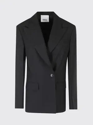 Erika Cavallini Double-breasted Wool-blend Blazer With Peak Lapels