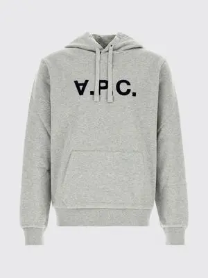 A.p.c. Cotton Logo Hoodie With Kangaroo Pocket - Navy