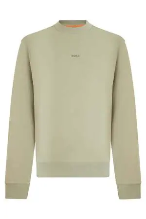 BOSS Refined Cotton Crewneck Sweatshirt - Khaki