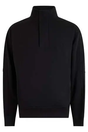 BOSS Cotton High-collar Zip Sweatshirt - Black